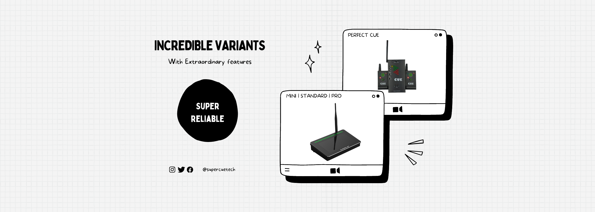 Perfect Cue system and Super Cue are the top Presentation equiments